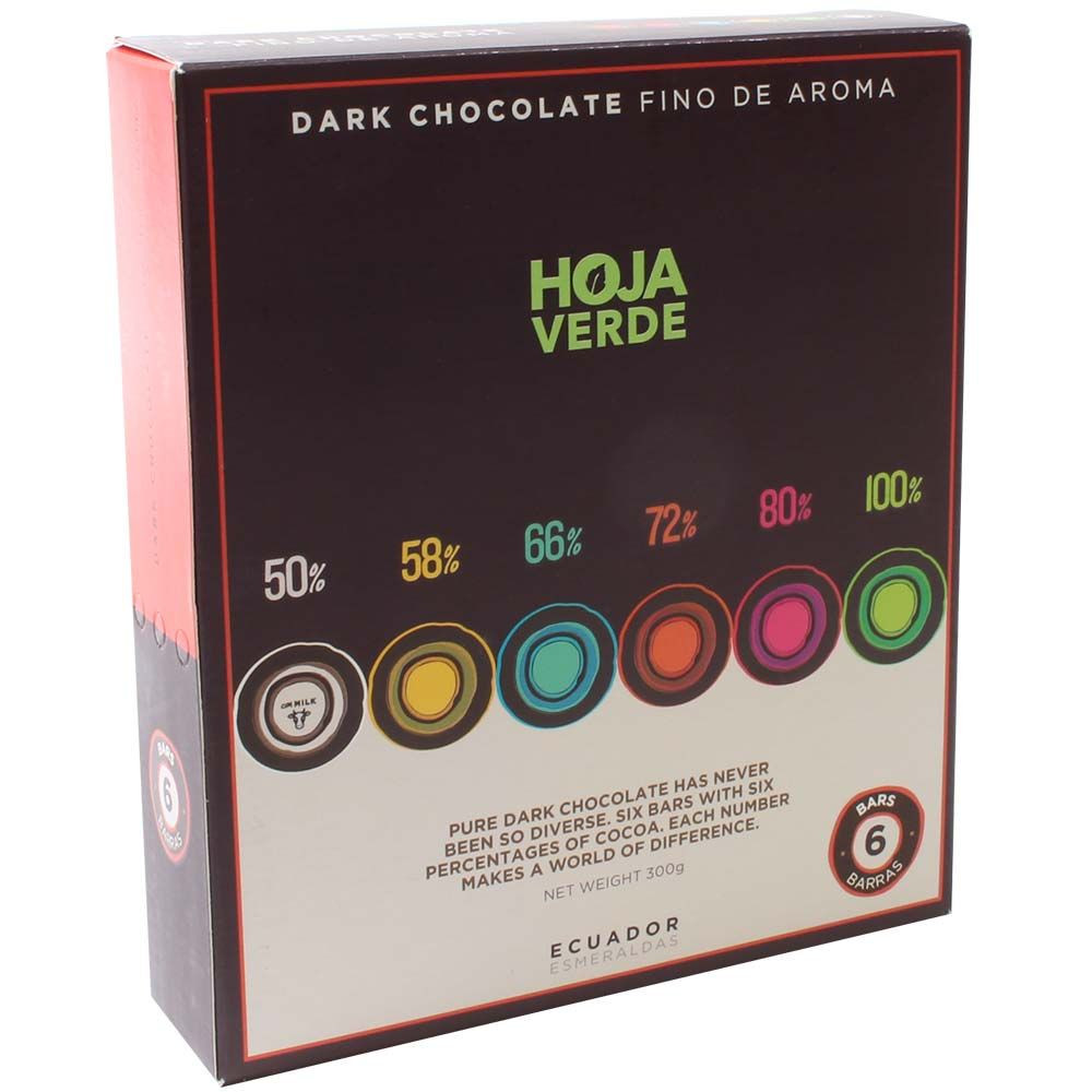 Hoja Verde: Gift Set 6 Barras - all 6 varieties of chocolate