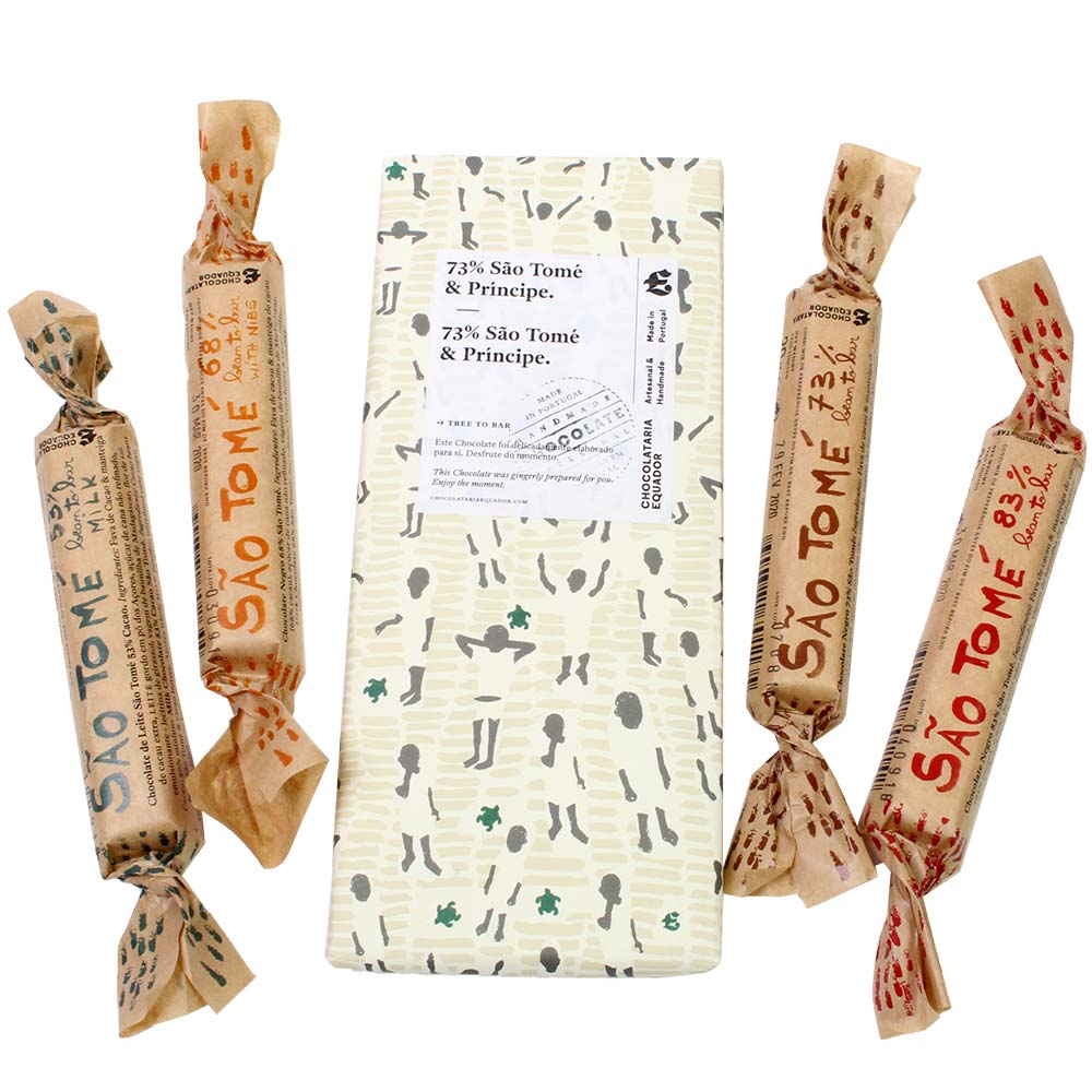 Chocolate tasting set from the equator " Chocolats-de-luxe