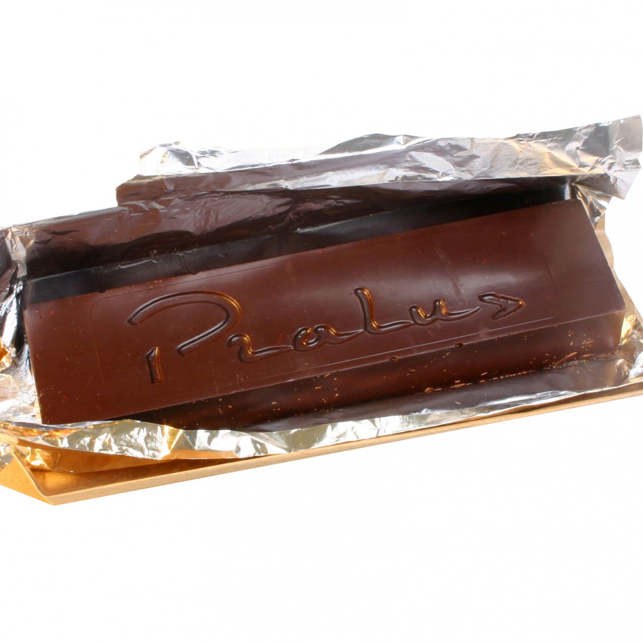 PRALUS: Barre infernale Pistache - 75% chocolate bar with pistachios