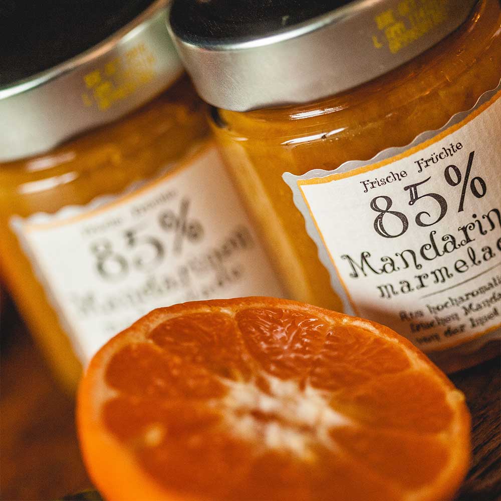 Mandarin jam 85% fruit content » Chocolats-de-luxe