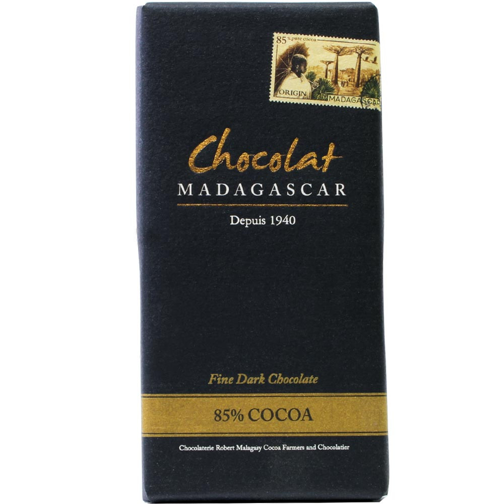 Chocolat Madagascar: 85% Cocoa organic dark Chocolate
