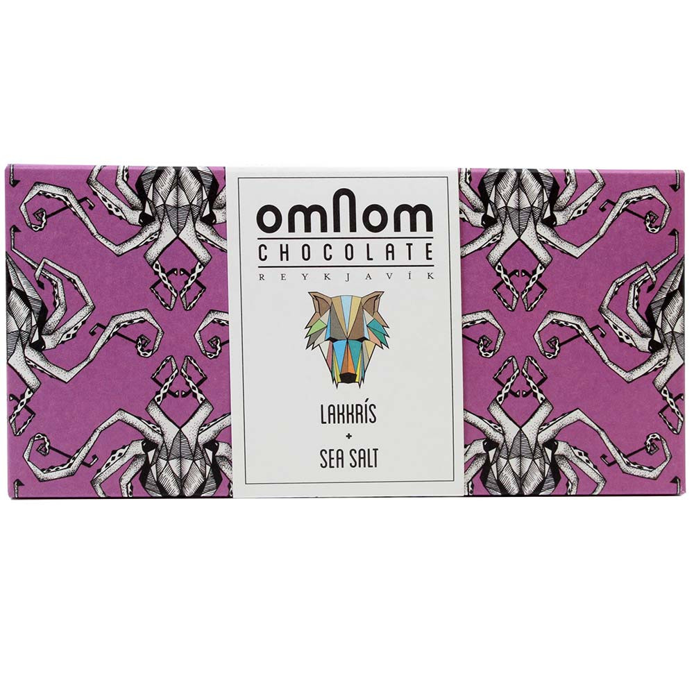 Omnom "Lakkris & Sea Salt" white chocolate, liquorice, sea salt